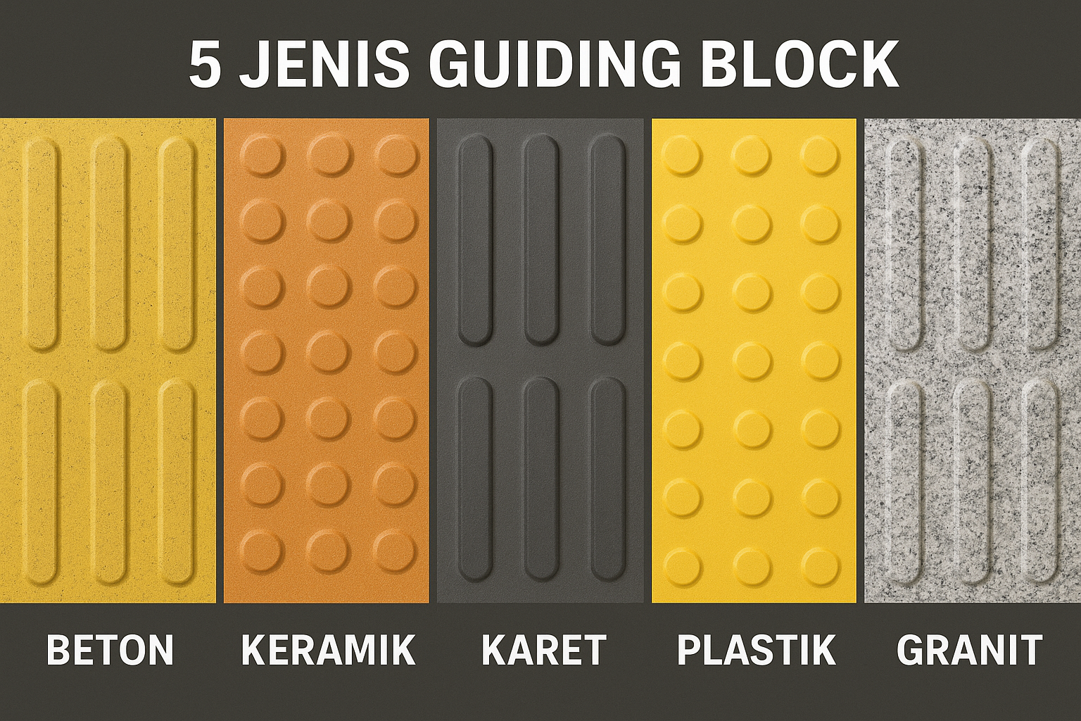 5 Jenis Guiding Block dan Cara Memilih yang Tepat untuk Proyek Anda